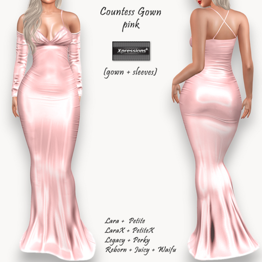 Second Life Marketplace [xprs] Countess Gown Pink Larax Included